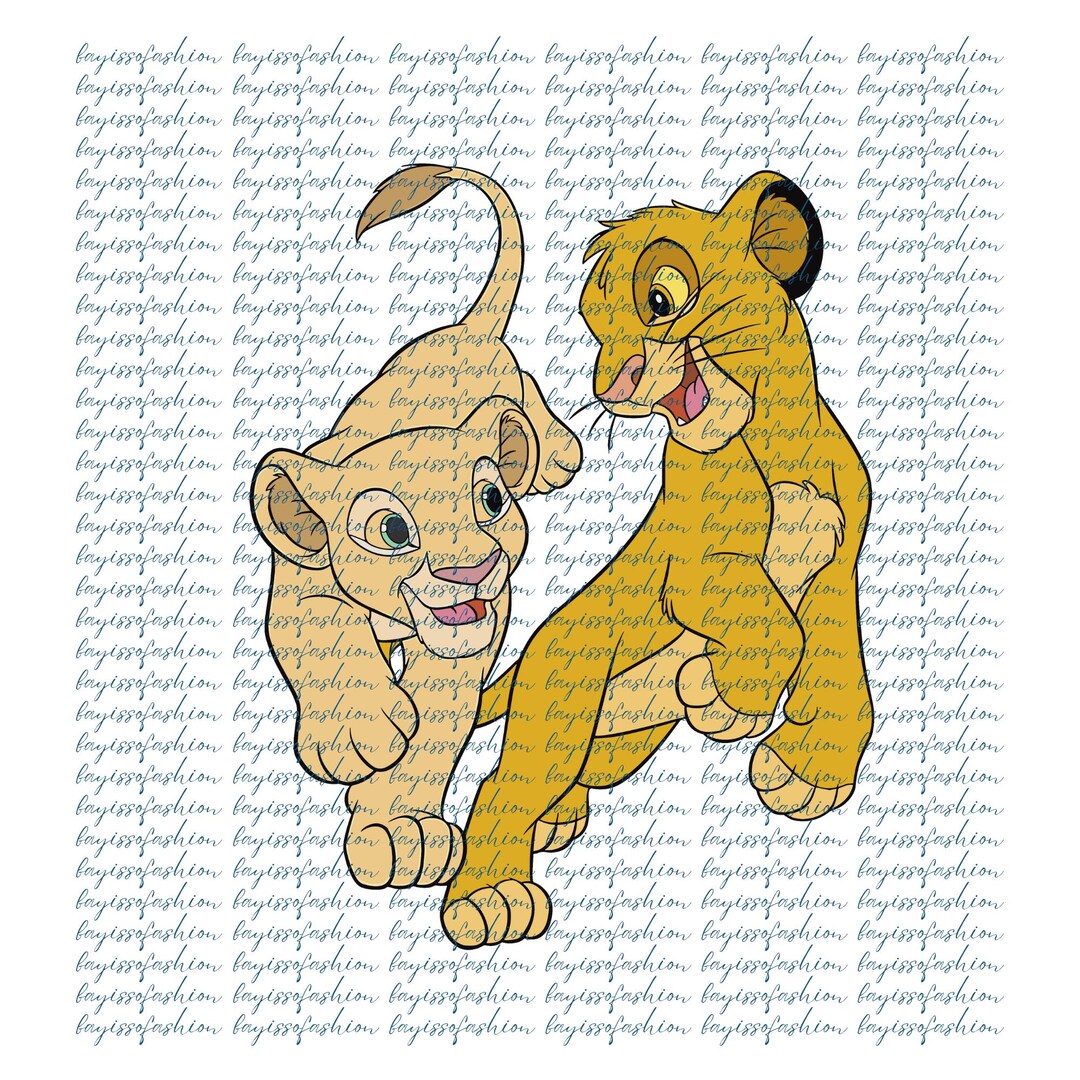 Lion Cub SVG PNG Bundle, Simba and Nala Digital Download, Cute Lion ...