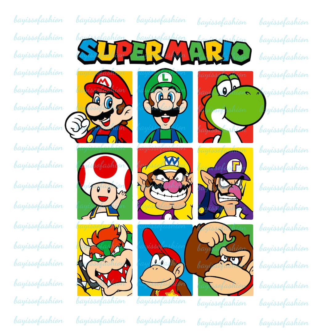 Super Mario Collage Png, Super Mario Clipart, Printable Mario Png ...