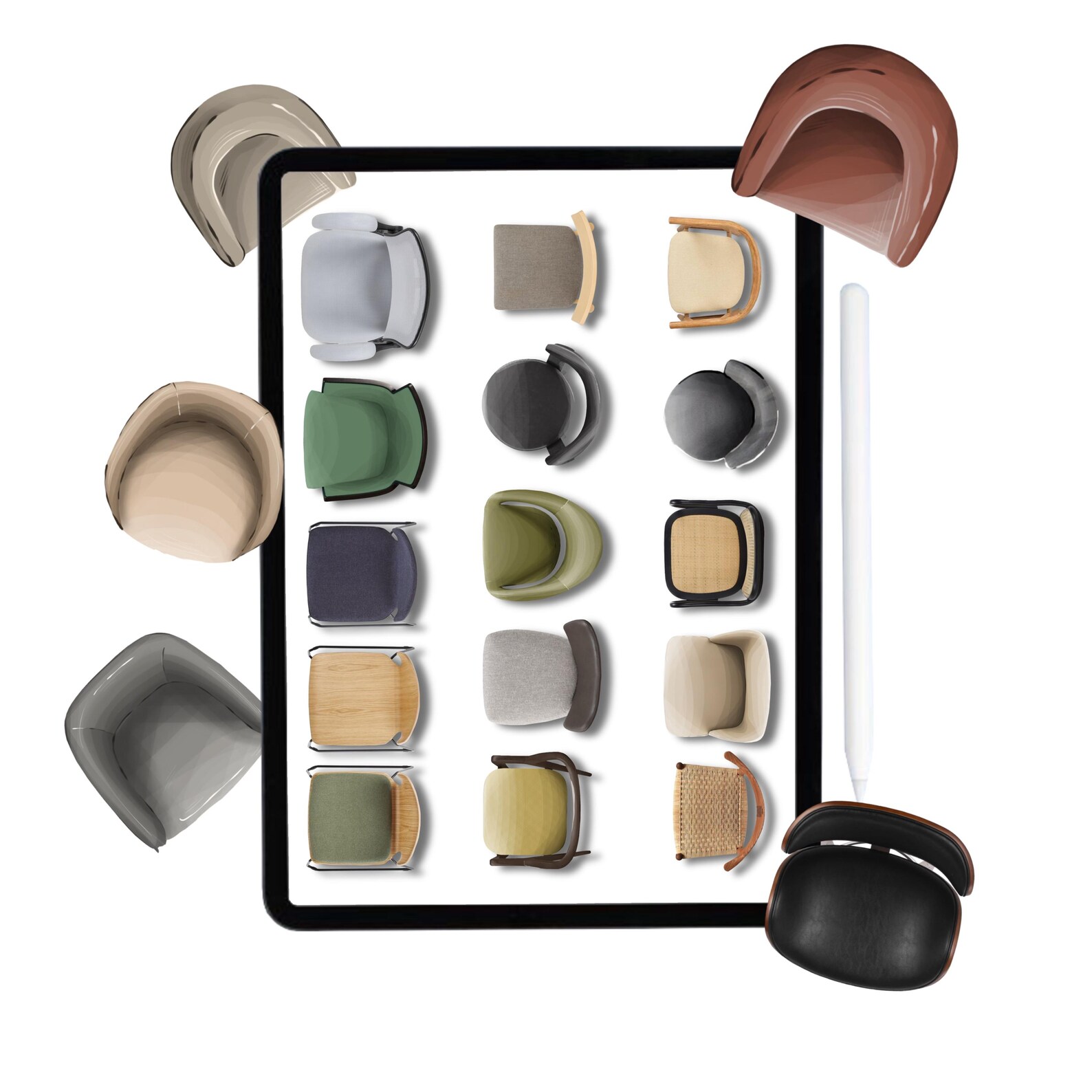 Procreate Interior Furniture Block, Procreate Furniture Pack, Procreate ...