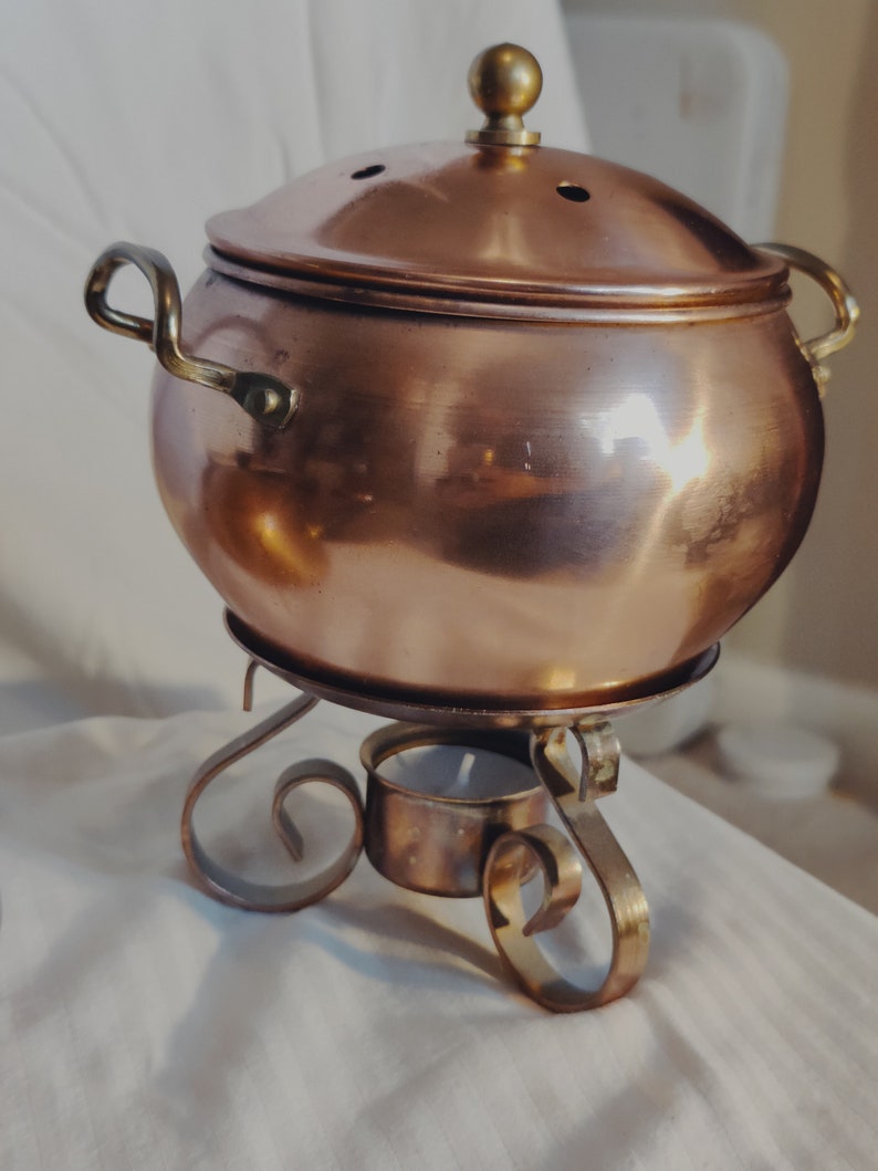 COLLECTIBLE Vintage Copper & Brass Fancy Style Chafing Dish Sets - Etsy