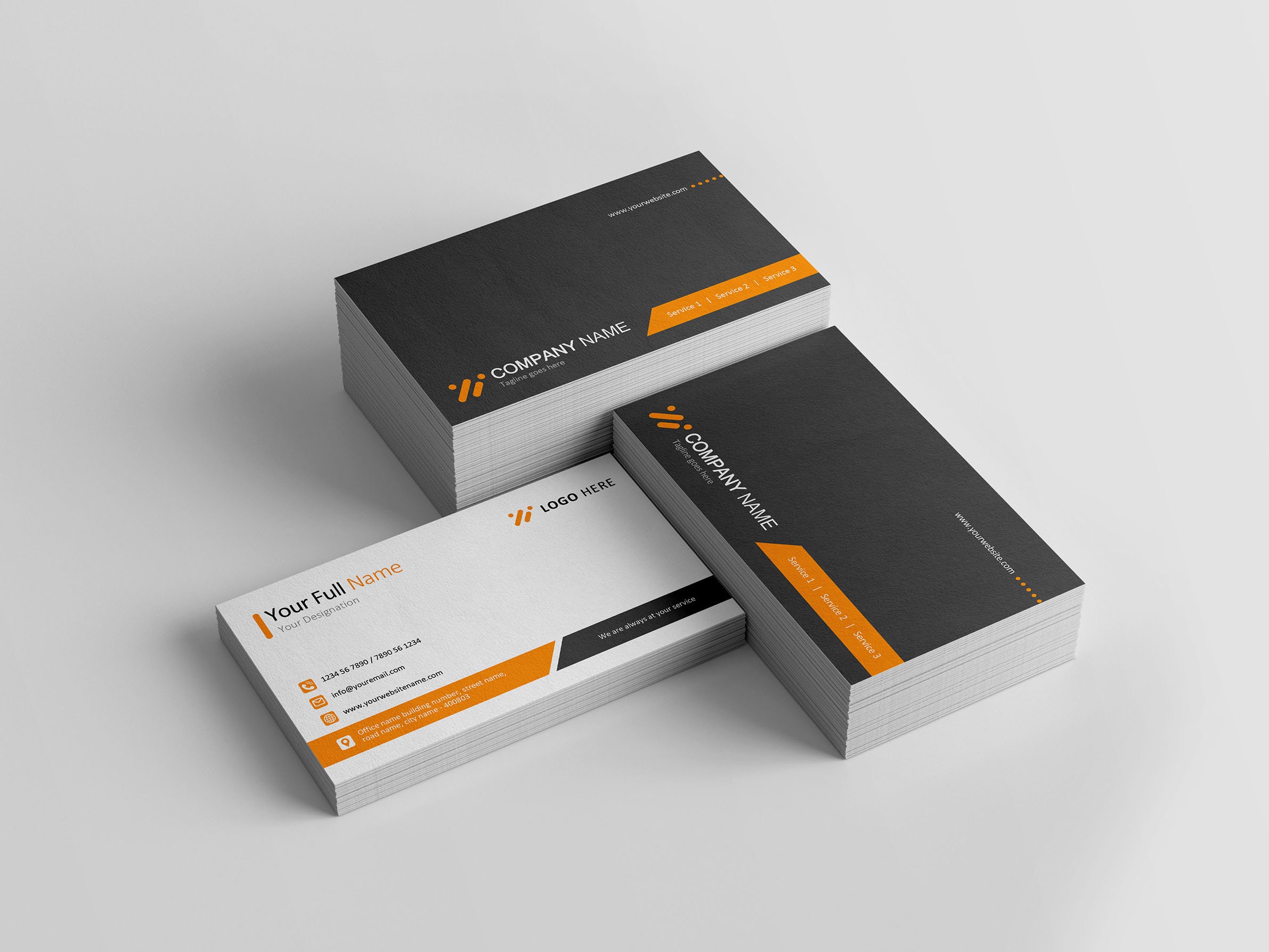 Editable Microsoft Word Business Card Template Printable Design Modern ...