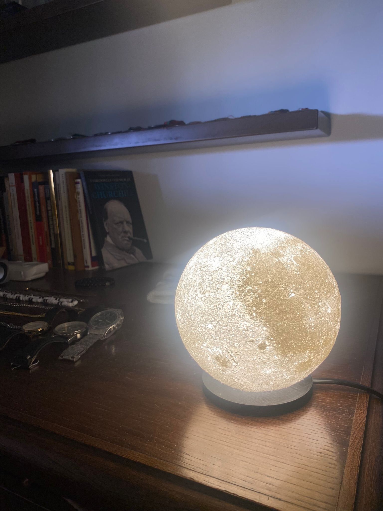 Luminous Moon - Lithophane - Candeeiro Lua - Etsy