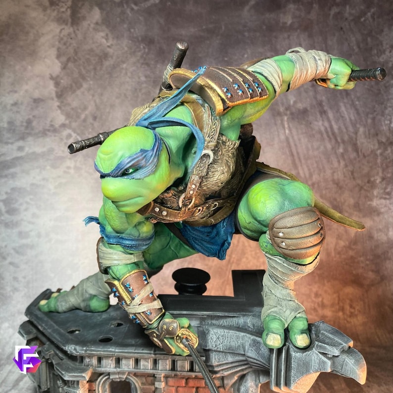 Leonardo Resin Statue | Ninja Turtle Figure | TMNT Collectible | Retro ...