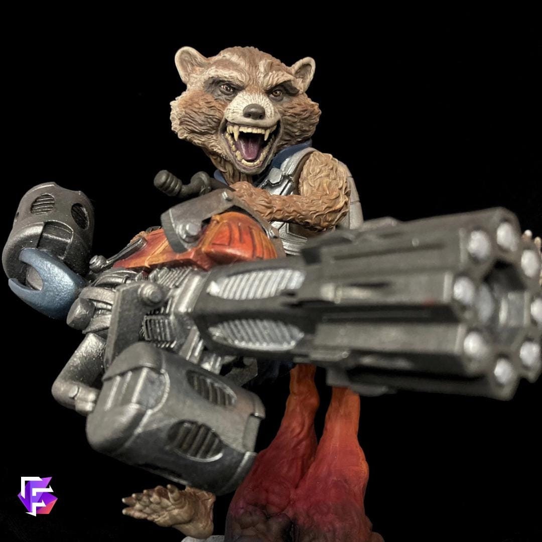 Rocket Raccoon Figure, Galaxy of the Guardians, Rocket, Raccoon Statue ...
