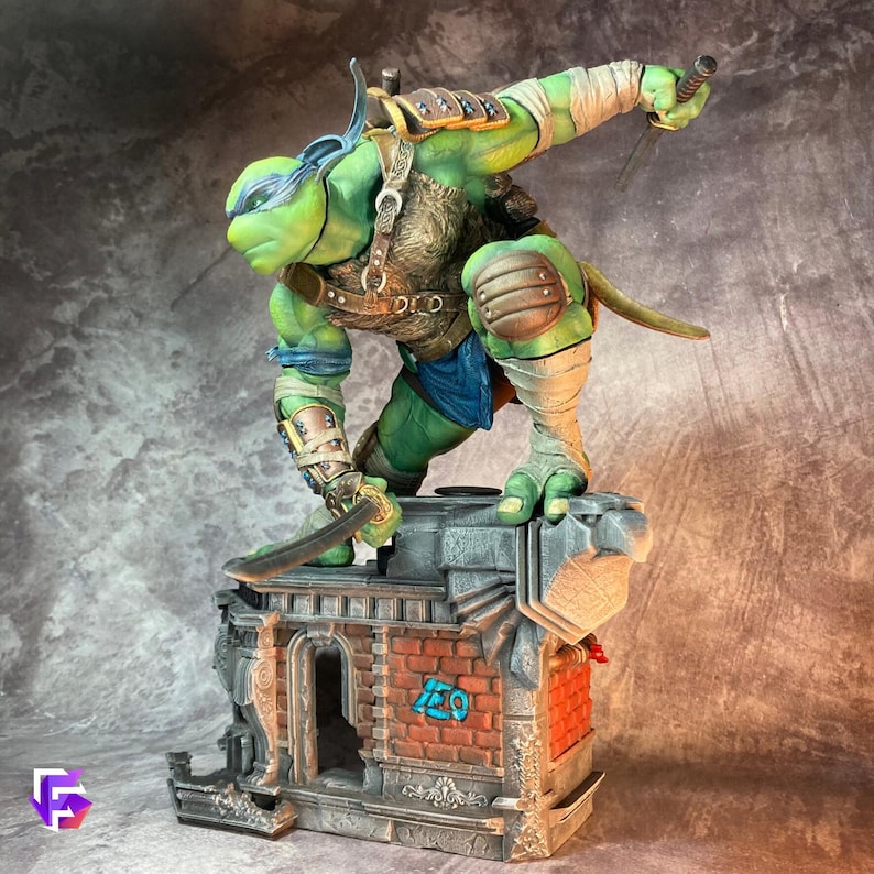 Leonardo Resin Statue | Ninja Turtle Figure | TMNT Collectible | Retro ...