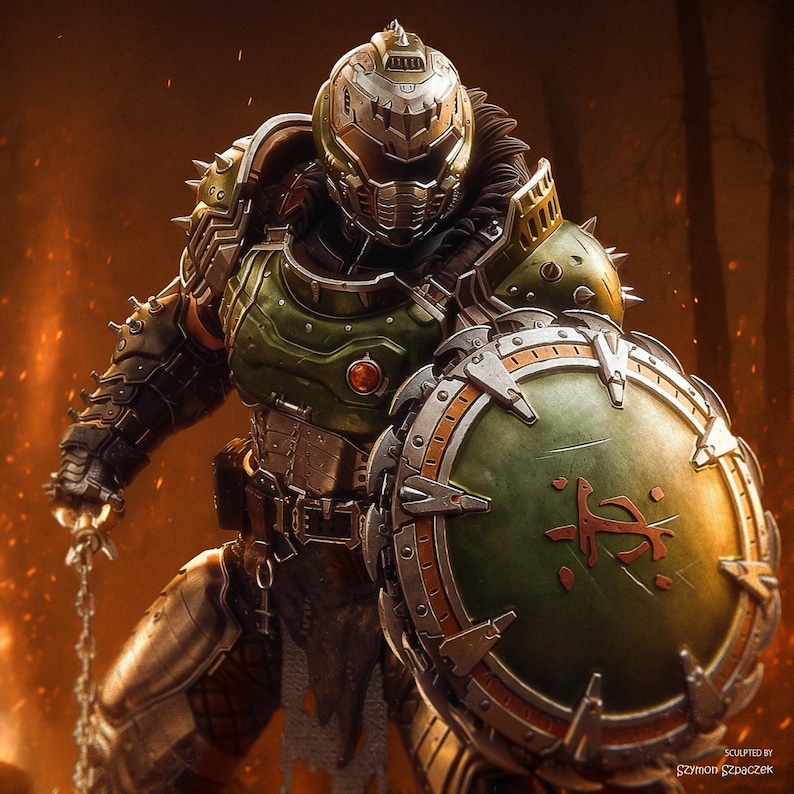 Doom Slayer Statue | Doom: the Dark Ages Collectible | Custom Doomguy ...