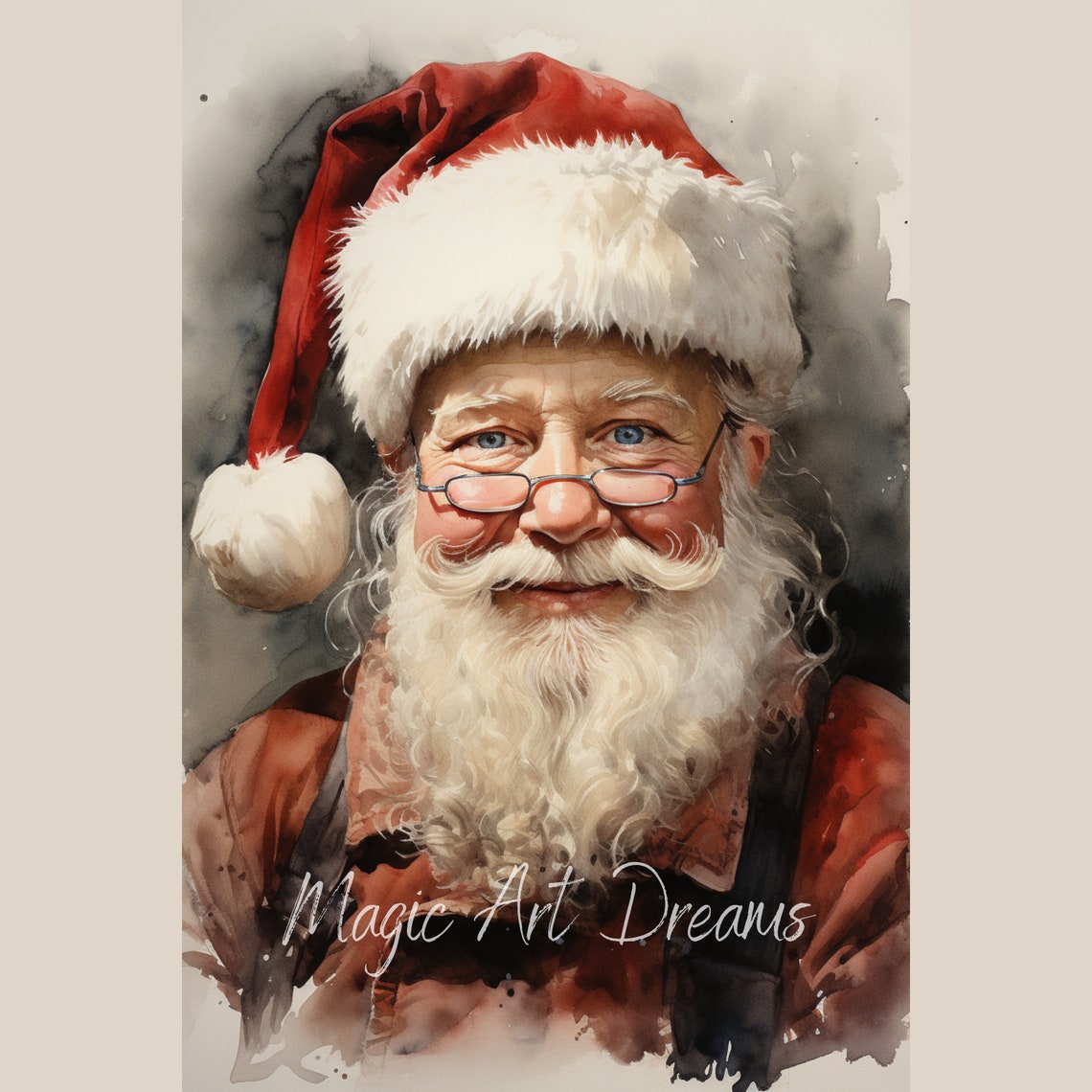 Watercolour Santa Claus Clipart, 14 JPG Format, Sublimation Design ...