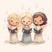 Adorable Little Angels Singing Christmas Carols Clipart, 20 JPG, Merry ...