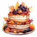 Fall Baking Clipart 13 High Quality Jpgs Watercolor Cake Clipart ...