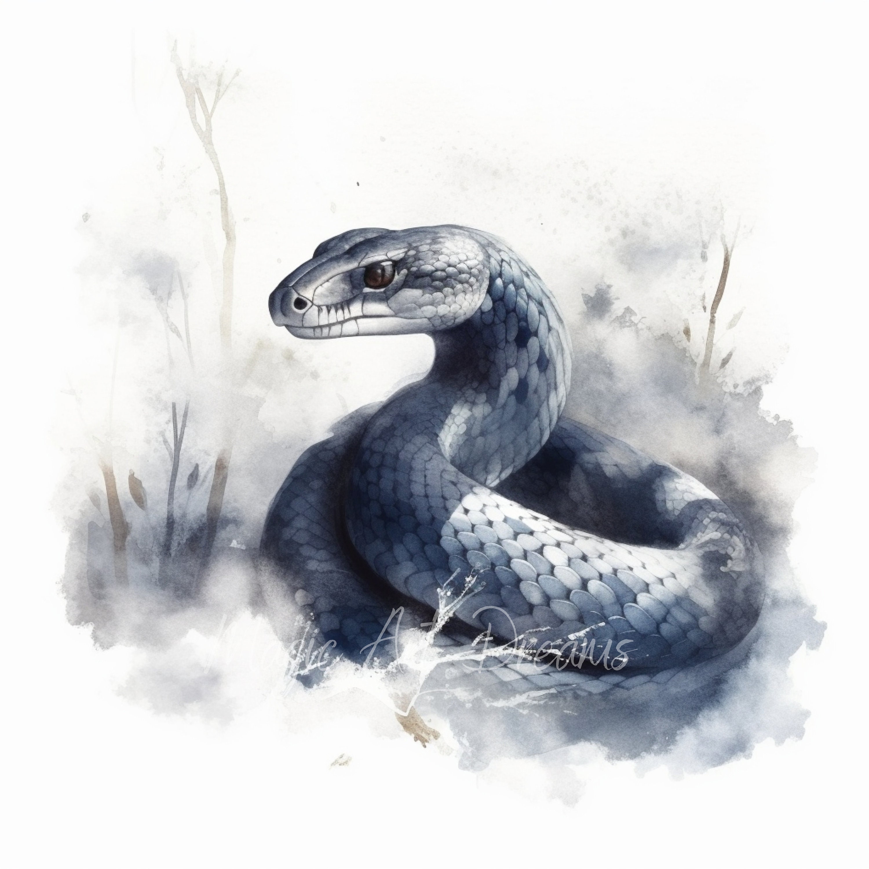 Watercolour Winter Snakes Clipart, 29 High Quality JPG, Digital ...