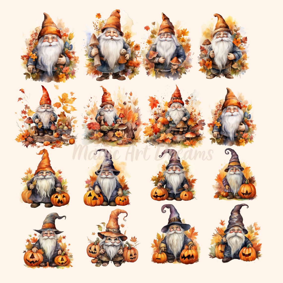 Fall Gnomes Clipart PNG Sublimation Desing Instant Digital - Etsy