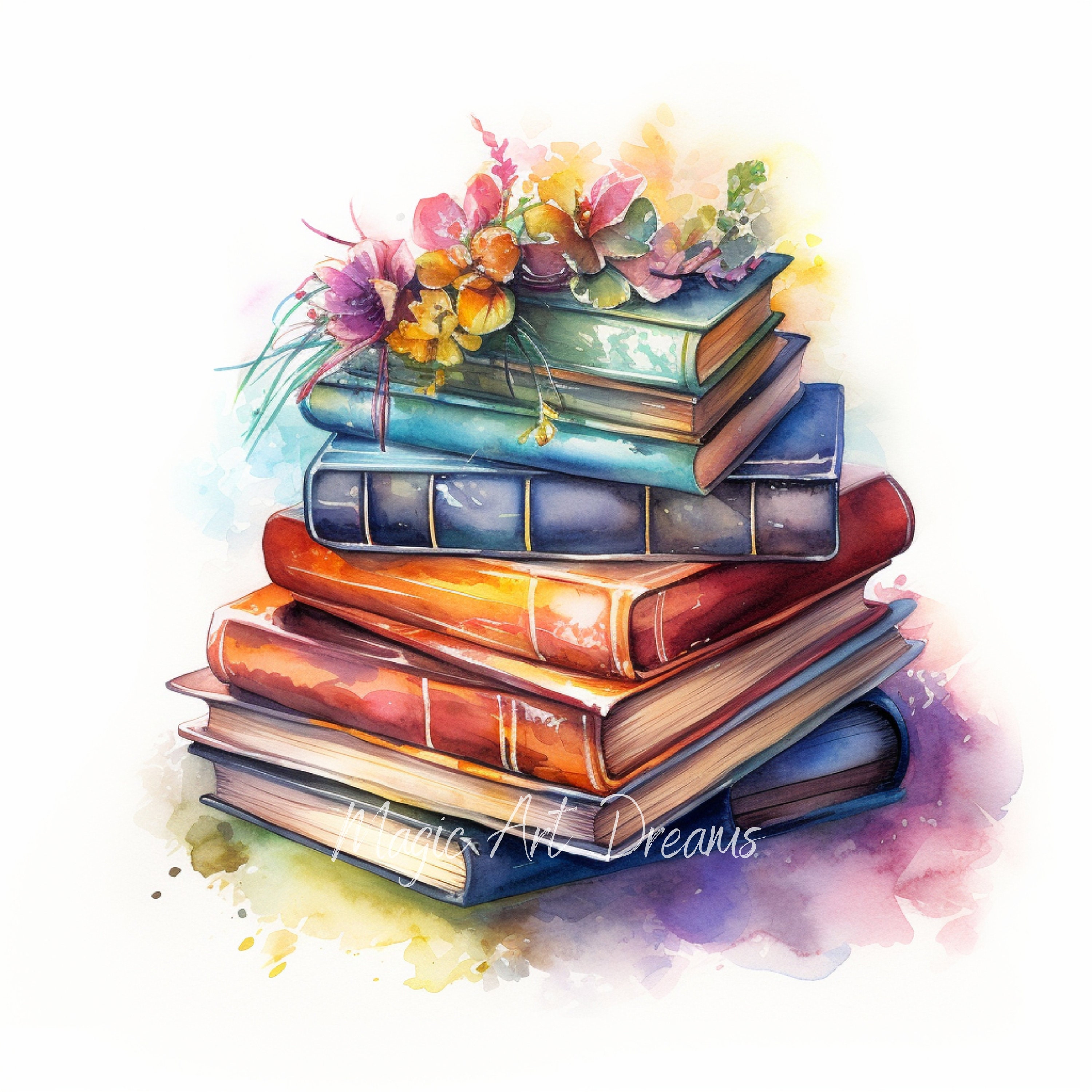 Watercolour Book Clipart 11 JPG Files Digital Print Fairy - Etsy