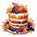 Fall Baking Clipart 13 High Quality Jpgs Watercolor Cake Clipart ...
