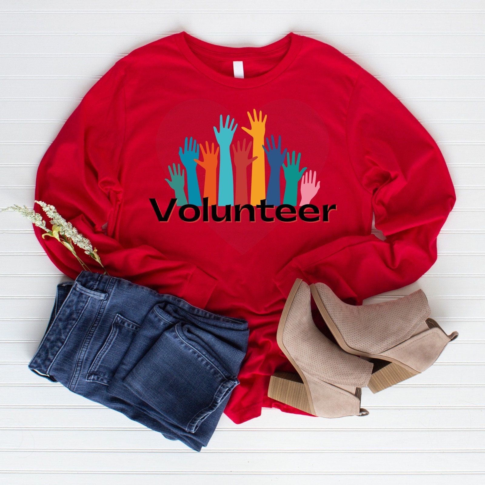 Simple Volunteer T-shirt Simple Volunteer T-shirt SVG Digital Downloads ...