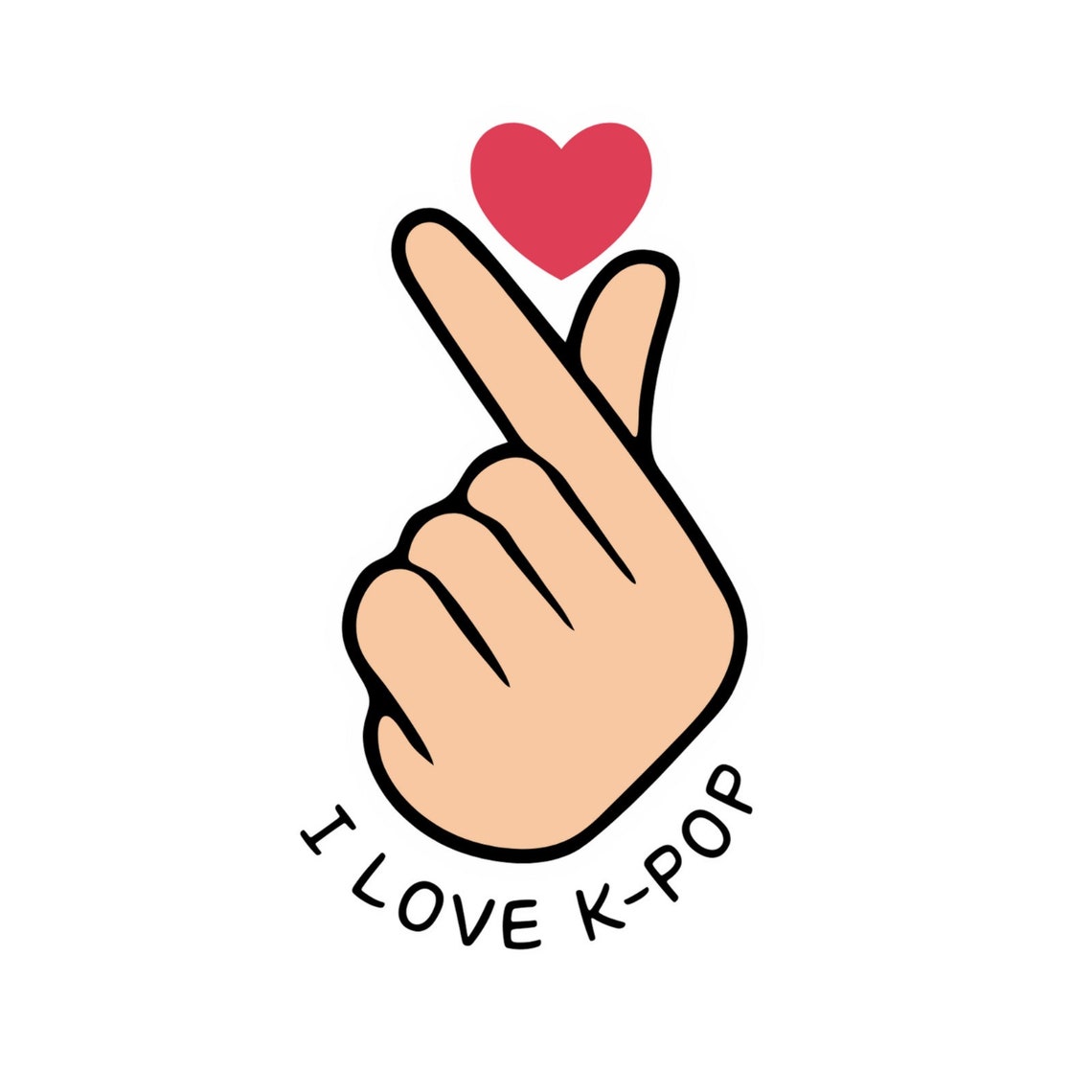 Red I Love K-pop Quote Red I Love K-pop Quote SVG Digital Downloads - Etsy