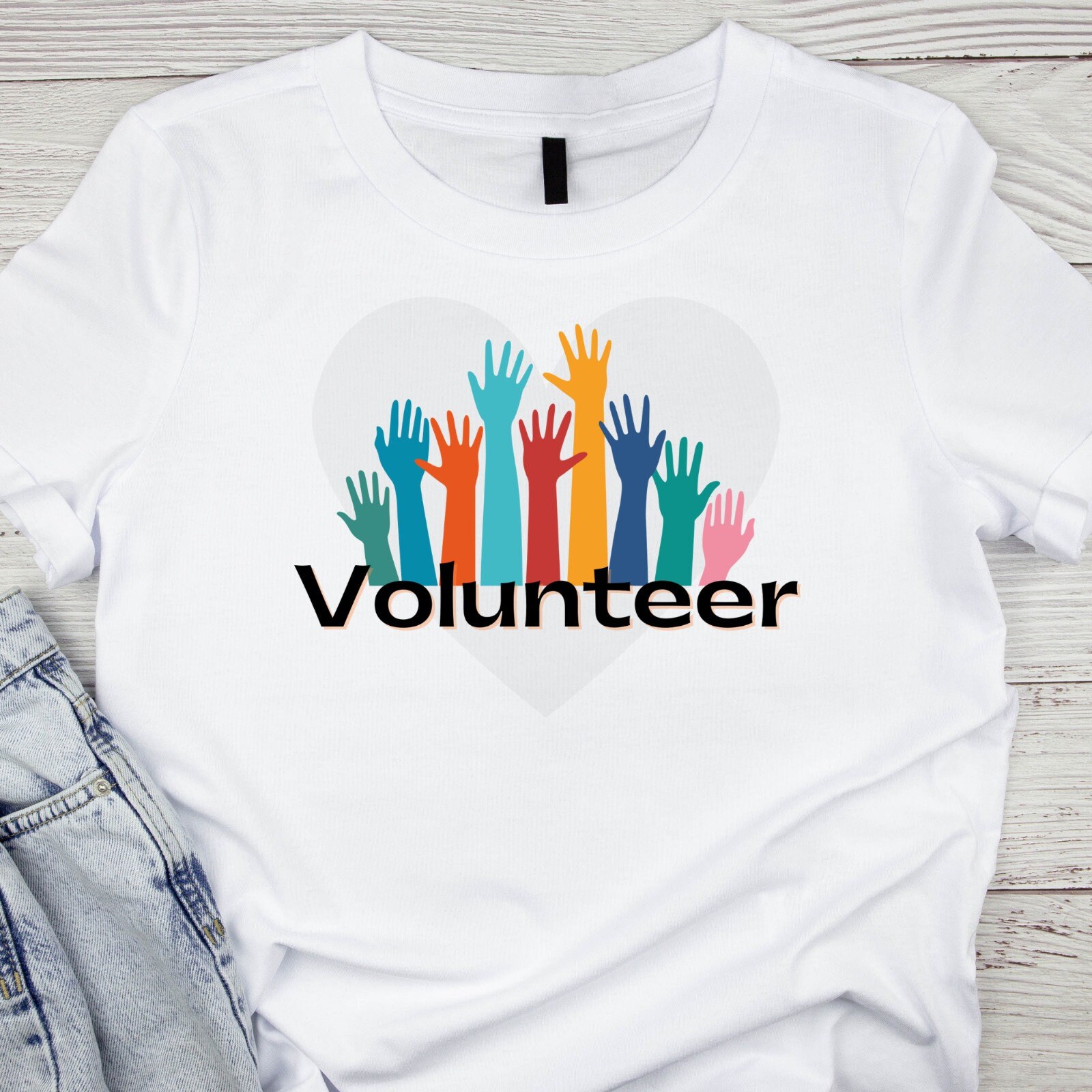 Simple Volunteer T-shirt Simple Volunteer T-shirt SVG Digital Downloads ...