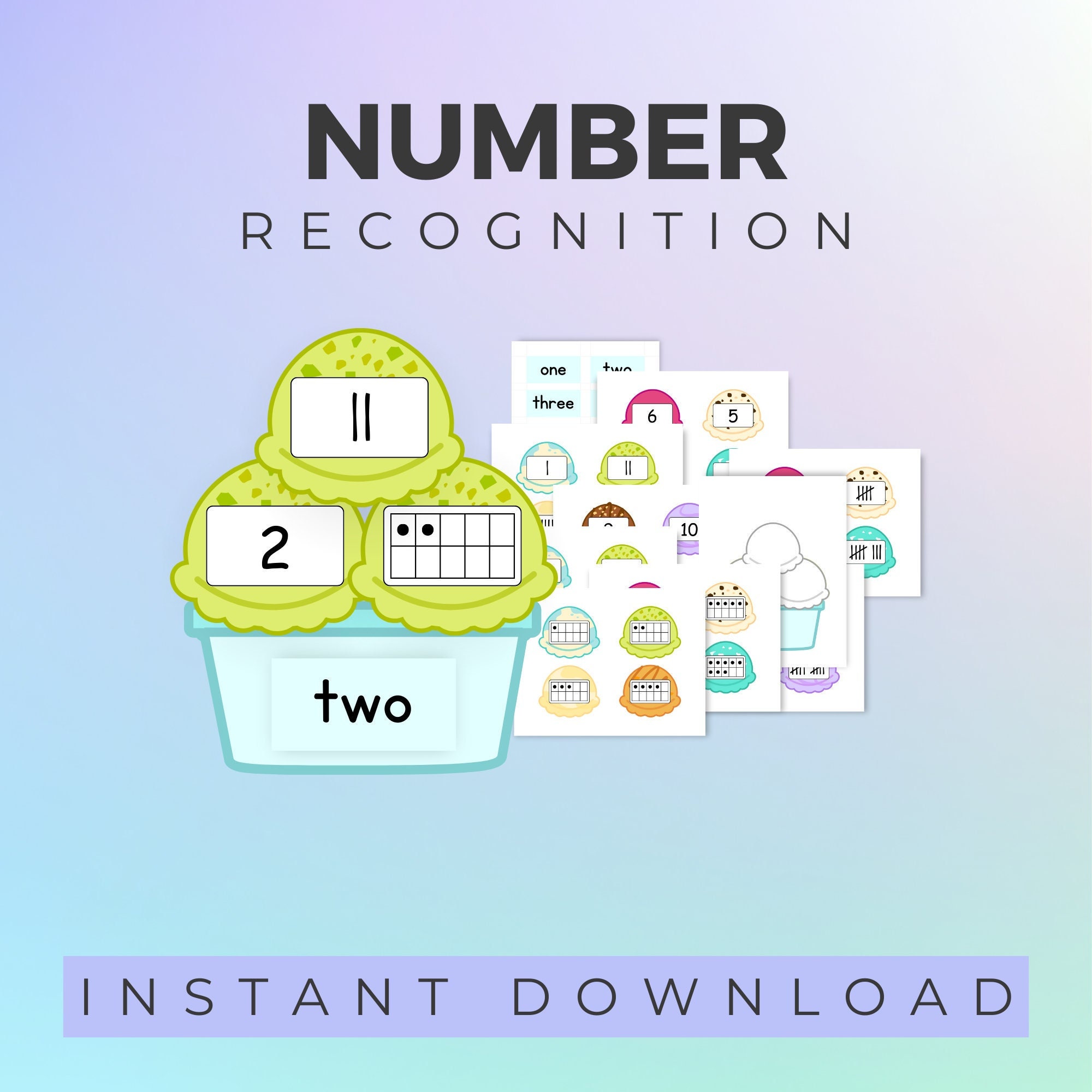 Printable Number Practice: A Sweet Path to Number Mastery! - OLL001 - Etsy