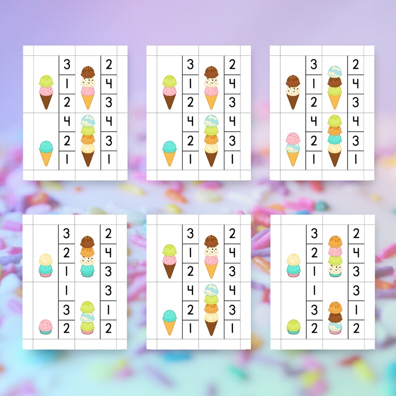Counting Cards: Learn to Count the Sweet Way! - OLL001 - Etsy