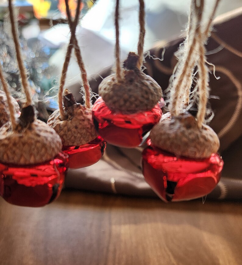 Christmas Acorn Bell Ornaments - Etsy