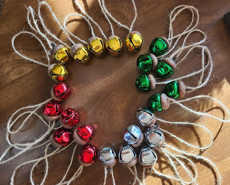 Christmas Acorn Bell Ornaments - Etsy