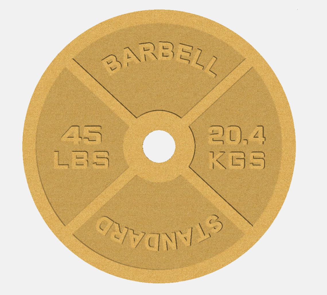 45 LBS Weight Lifting Plate - Svg - Dxf - Etsy