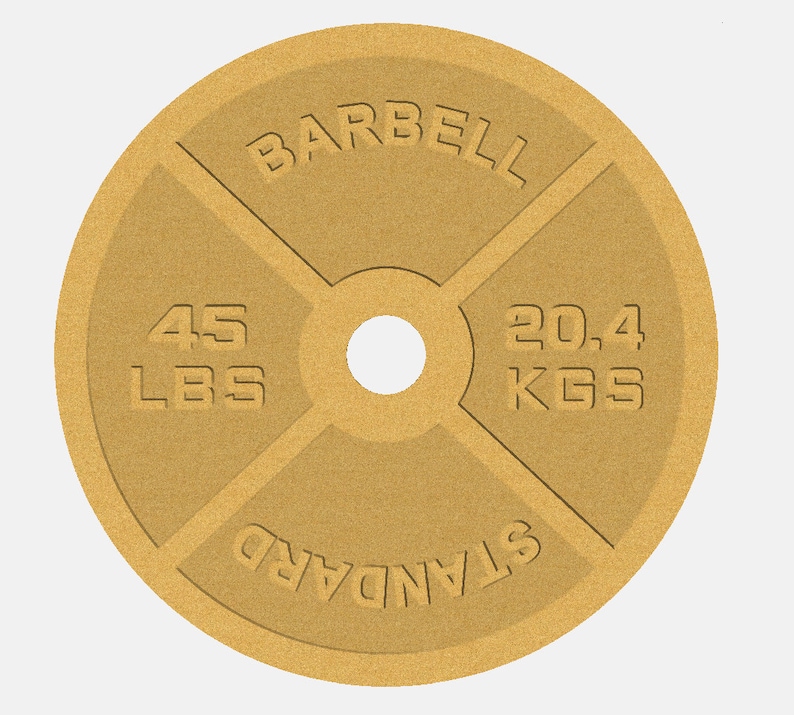 45 LBS Weight Lifting Plate - Svg - Dxf - Etsy