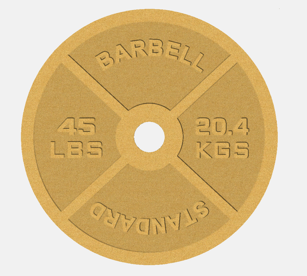 45 LBS Weight Lifting Plate - Svg - Dxf - Etsy