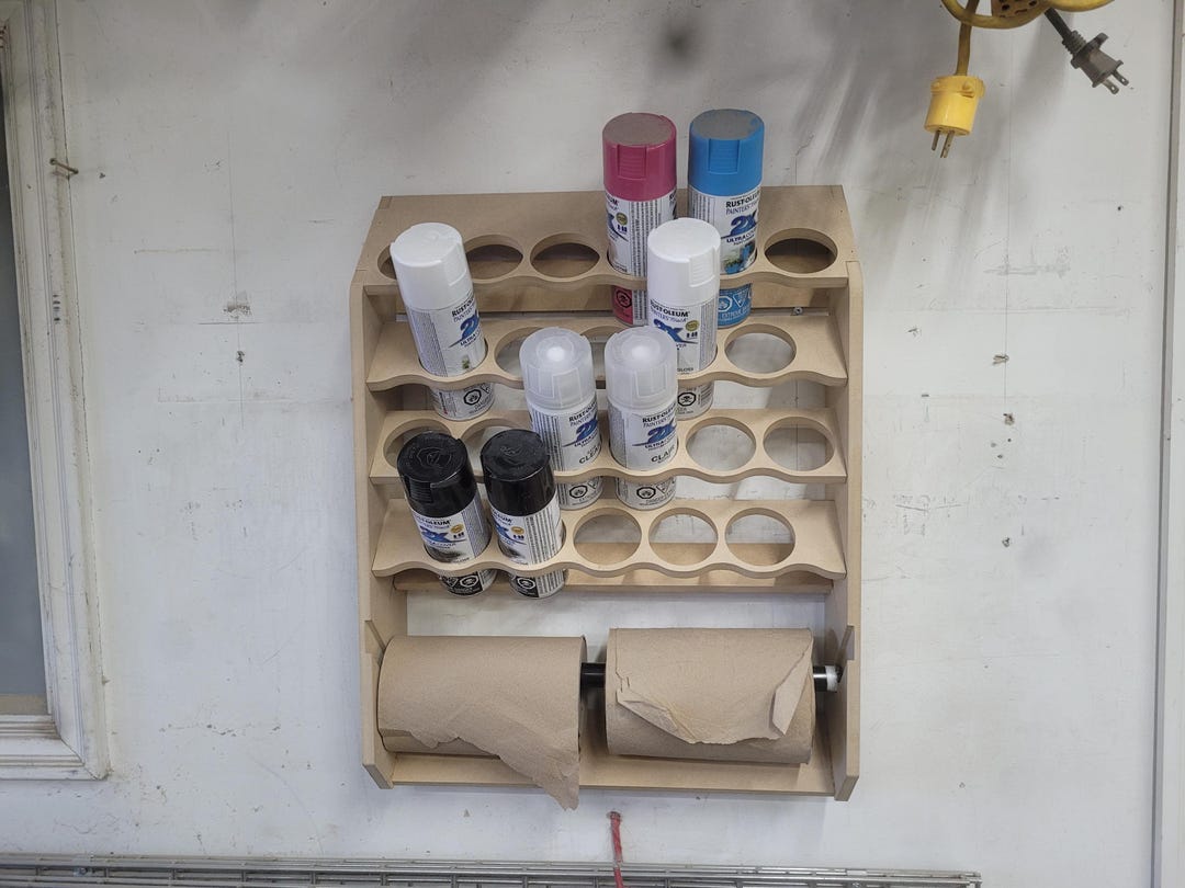 Spray Paint Can Rack With Towel Holder - Svg - Dxf - Etsy