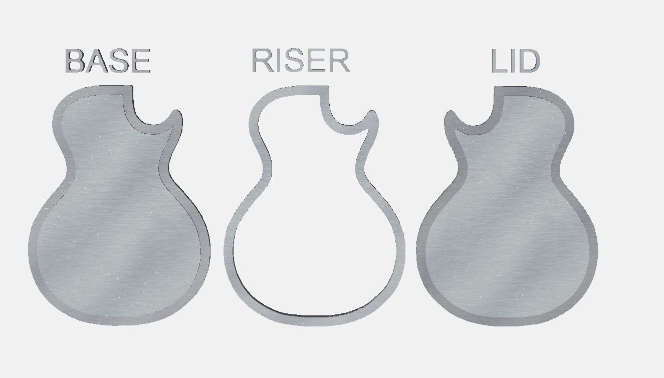 Guitar Shaped Trinket Box - Svg - Dxf - Etsy