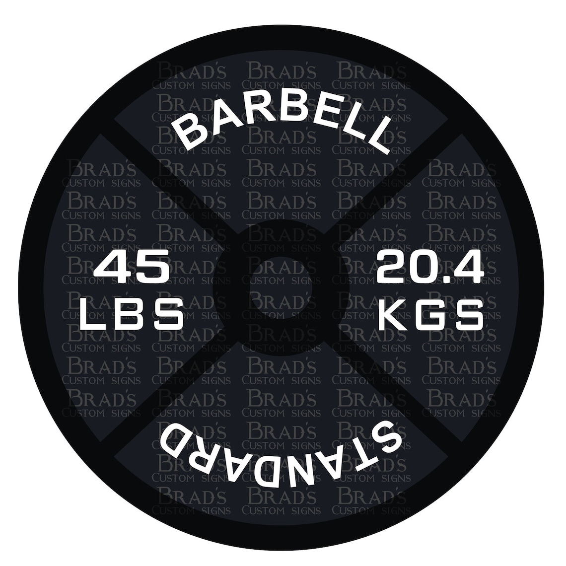 45 LBS Weight Lifting Plate - Svg - Dxf - Etsy