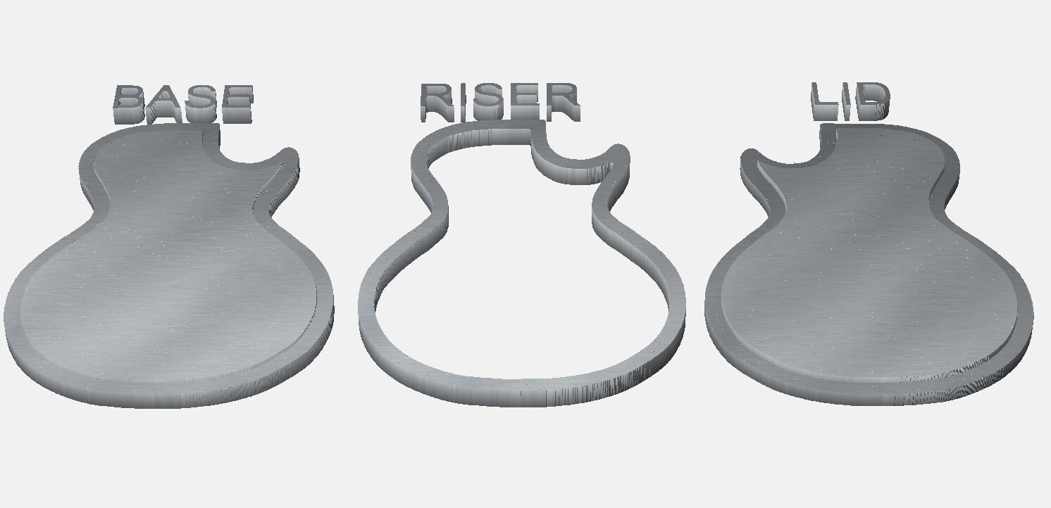 Guitar Shaped Trinket Box - Svg - Dxf - Etsy