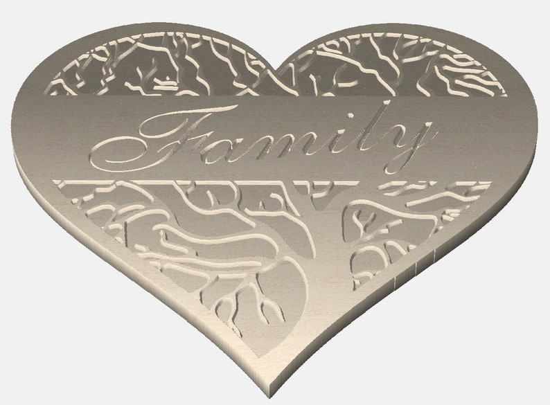 Heart Shaped Family Tree Svg Dxf - Etsy