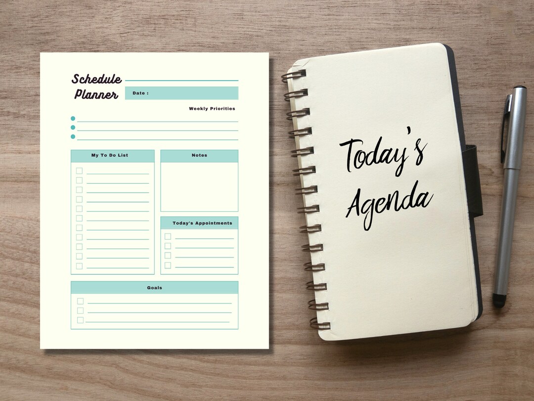 Botanical Bliss Daily Greenery Planner Digital Printable - Etsy