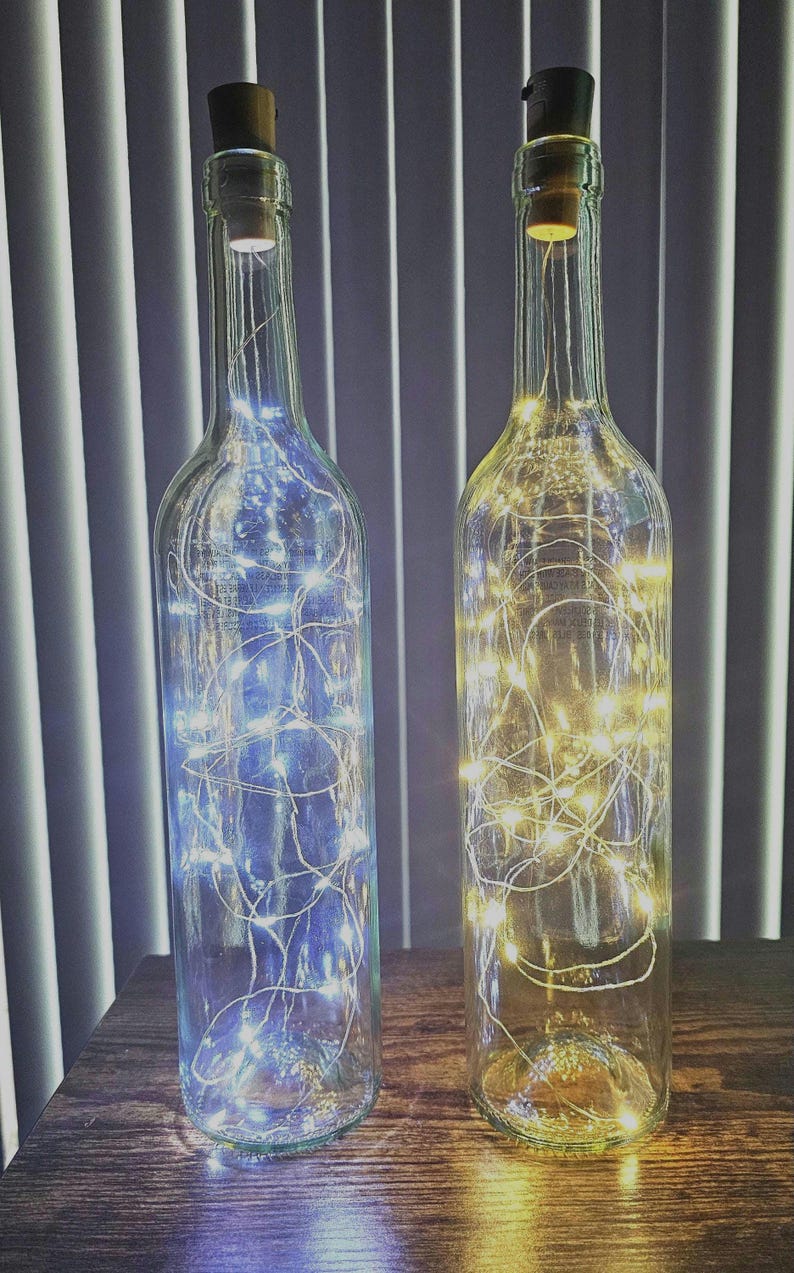 LED Wine Bottles - Etsy