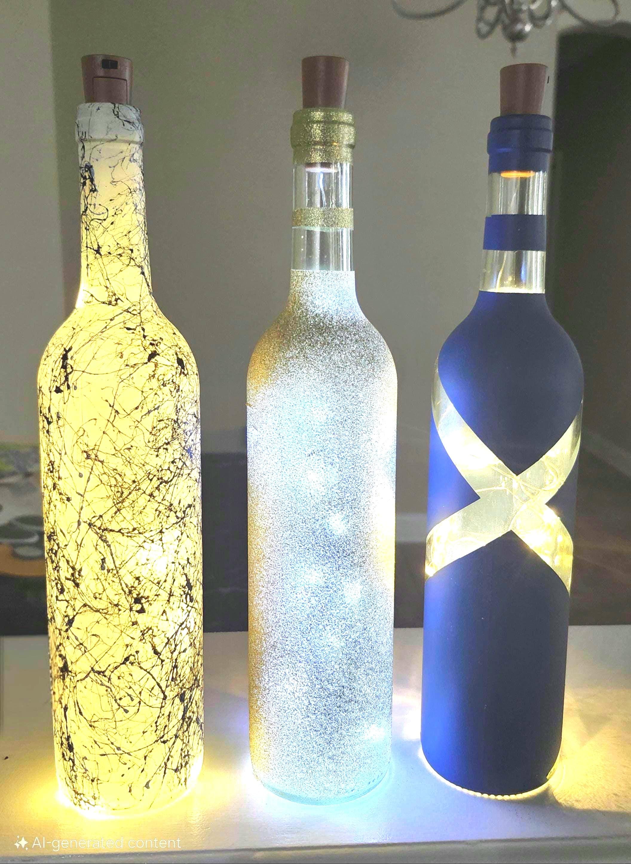 LED Wine Bottles - Etsy