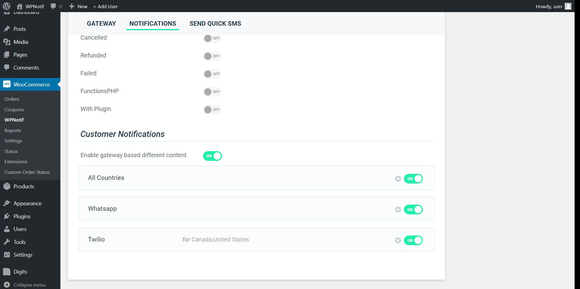 Wpnotif Wordpress SMS and Whatsapp Notifications Plugin - Etsy