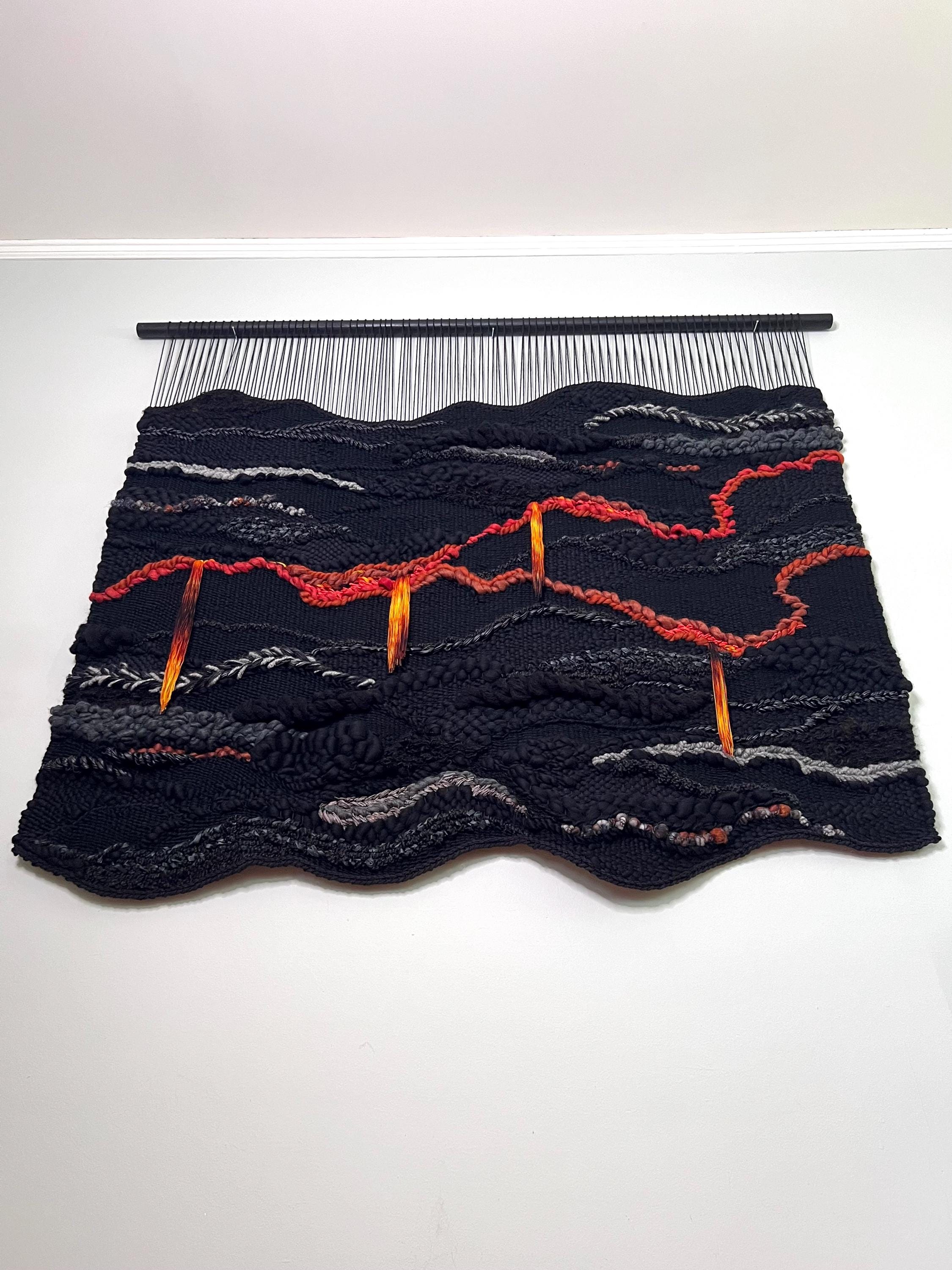 MADE TO ORDER. Pele-large Volcano Inspired Woven Wall Hanging, Fiber ...