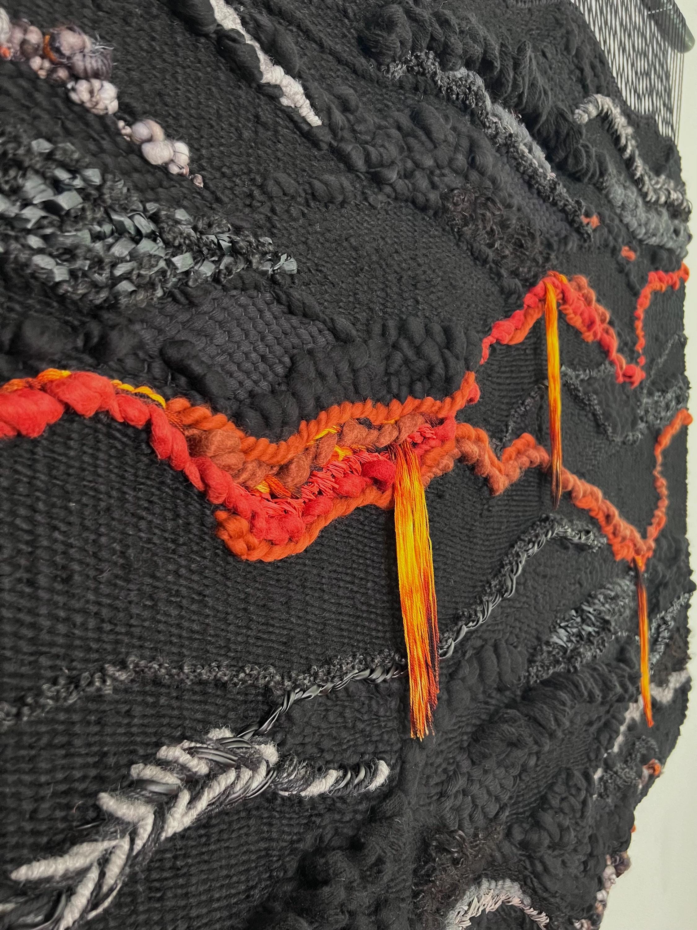 MADE TO ORDER. Pele-large Volcano Inspired Woven Wall Hanging, Fiber ...