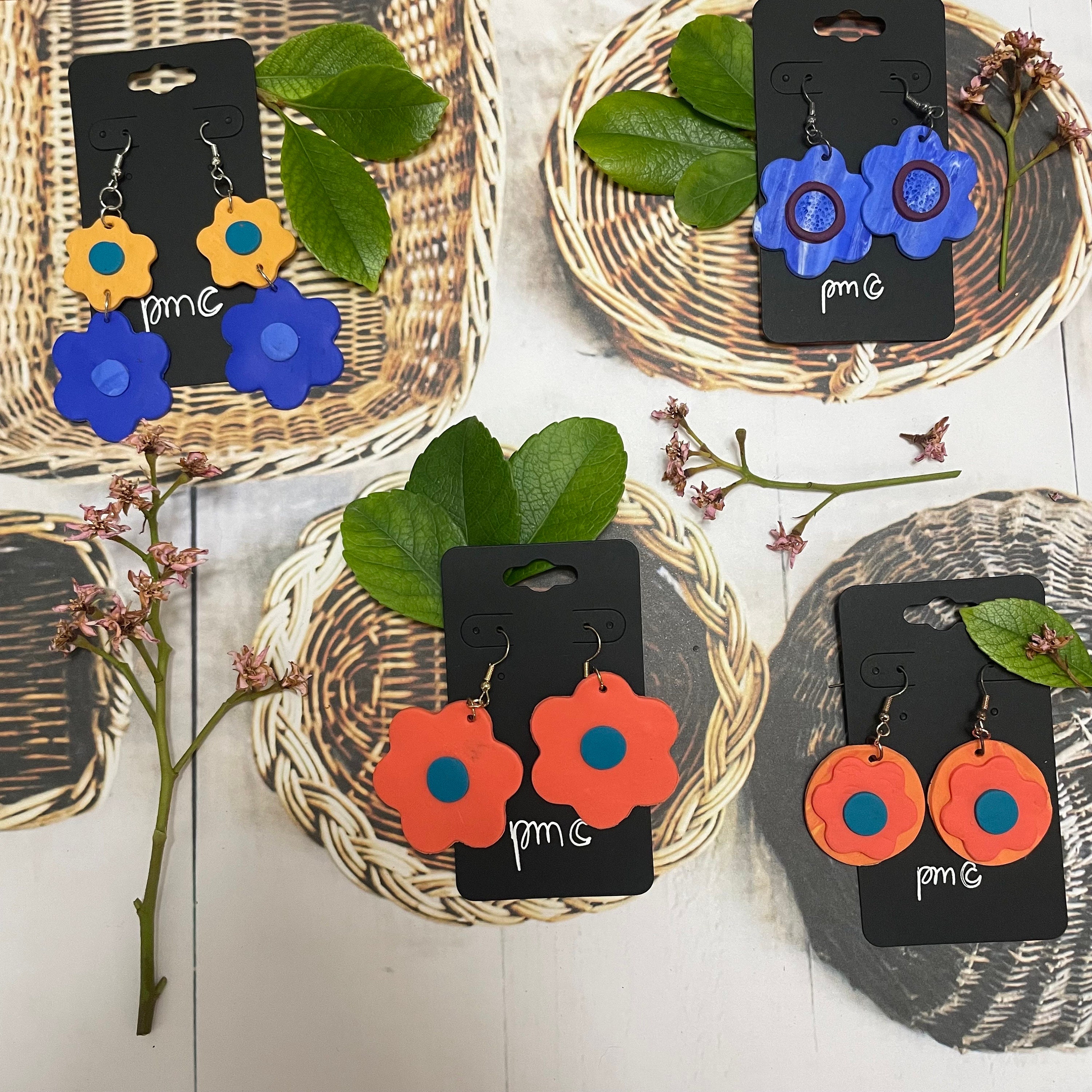 Mothers Day Flowers, Handmade Dangle Earrings - Etsy