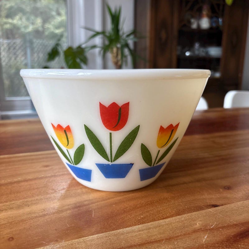 Fire King Tulip - Etsy