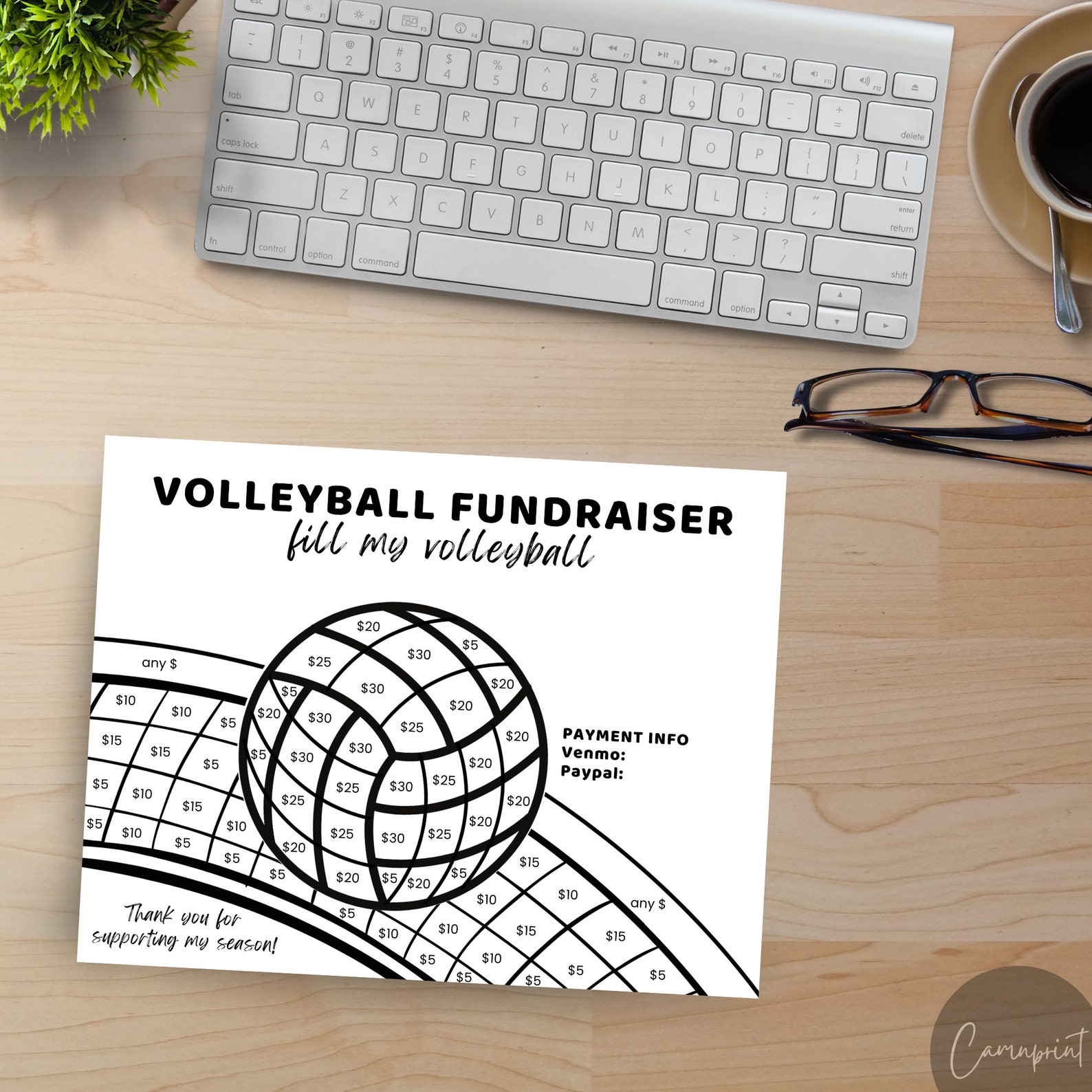 Volleyball Fundraiser Fill My Volleyball Fundraiser Form Editable for ...