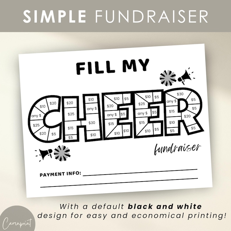 Cheer Fundraiser, Fill My Cheer Fundraiser Form for Cheerleading ...