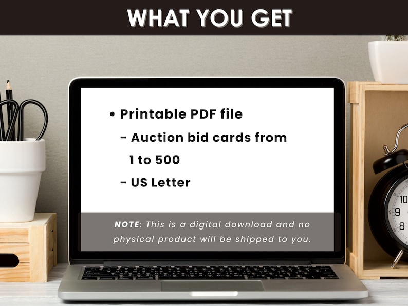 Auction Bid Card Printable, Fundraising Numbers, Numbered Cards ...