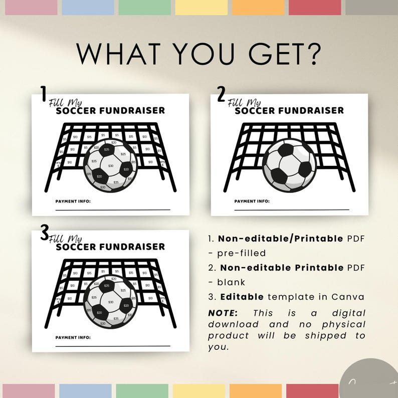 Soccer Fundraiser Flyer, Fill My Soccer Ball Fundraiser Form, Sports ...