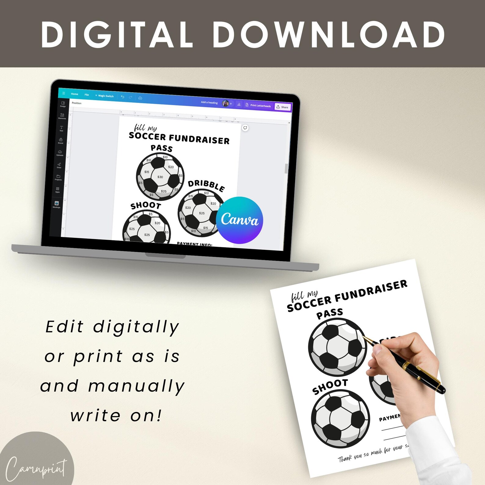 Soccer Fundraiser Flyer Fill My Soccer Ball Fundraiser Form Editable ...