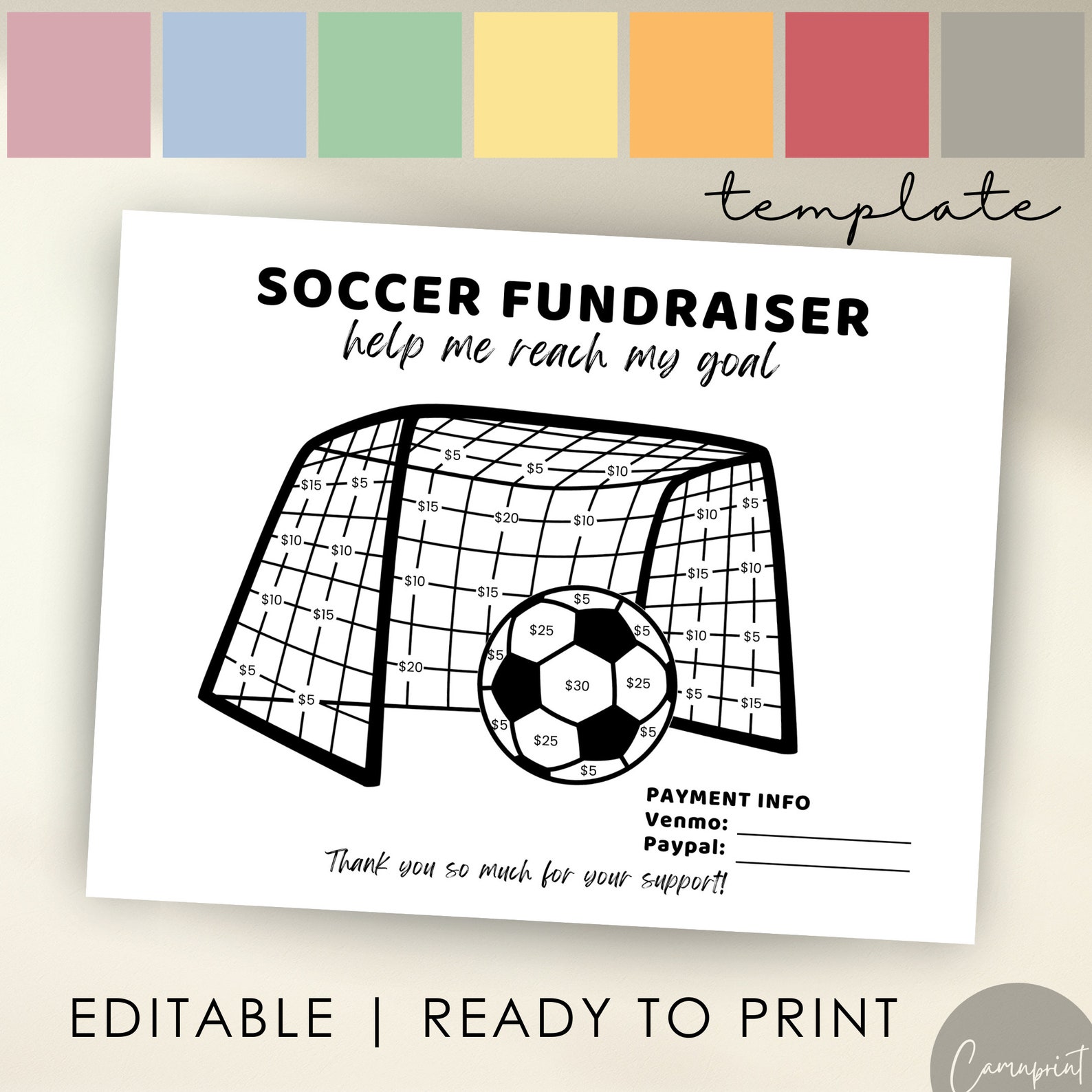 Soccer Fundraiser Flyer Fill My Soccer Ball Fundraiser Form Editable ...