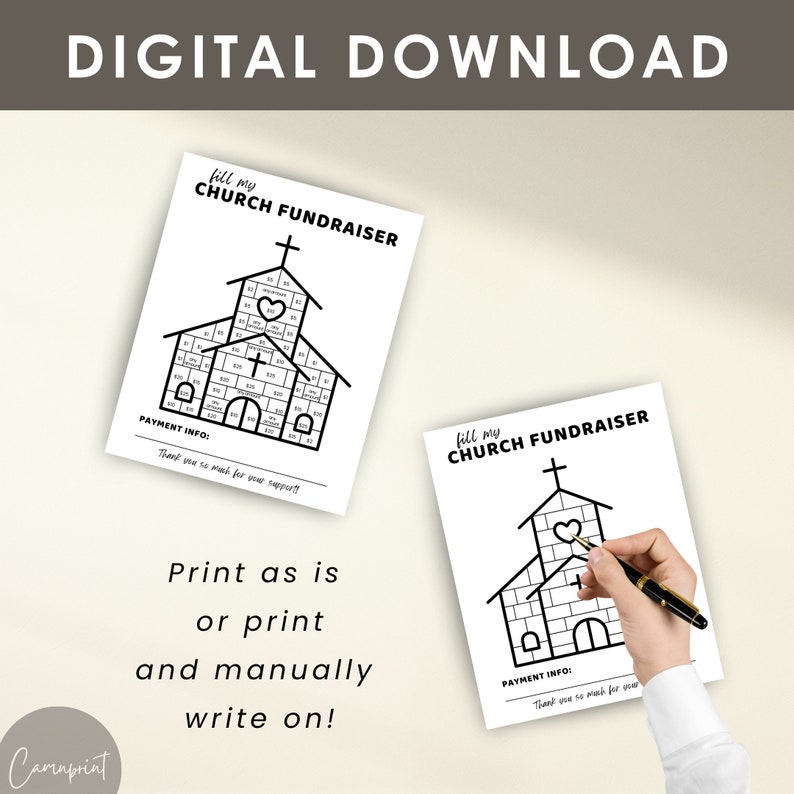 Fill My Church Fundraiser Form for Church Camp, Church Fundraising ...