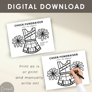Cheer Fundraiser Fill My Uniform Fundraiser Form Printable Fundraiser ...