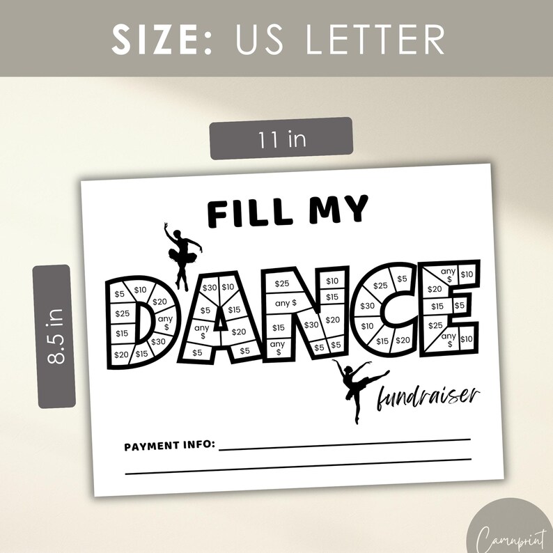 Dance Fundraiser, Fill My Dance Fundraiser Printable, Editable ...