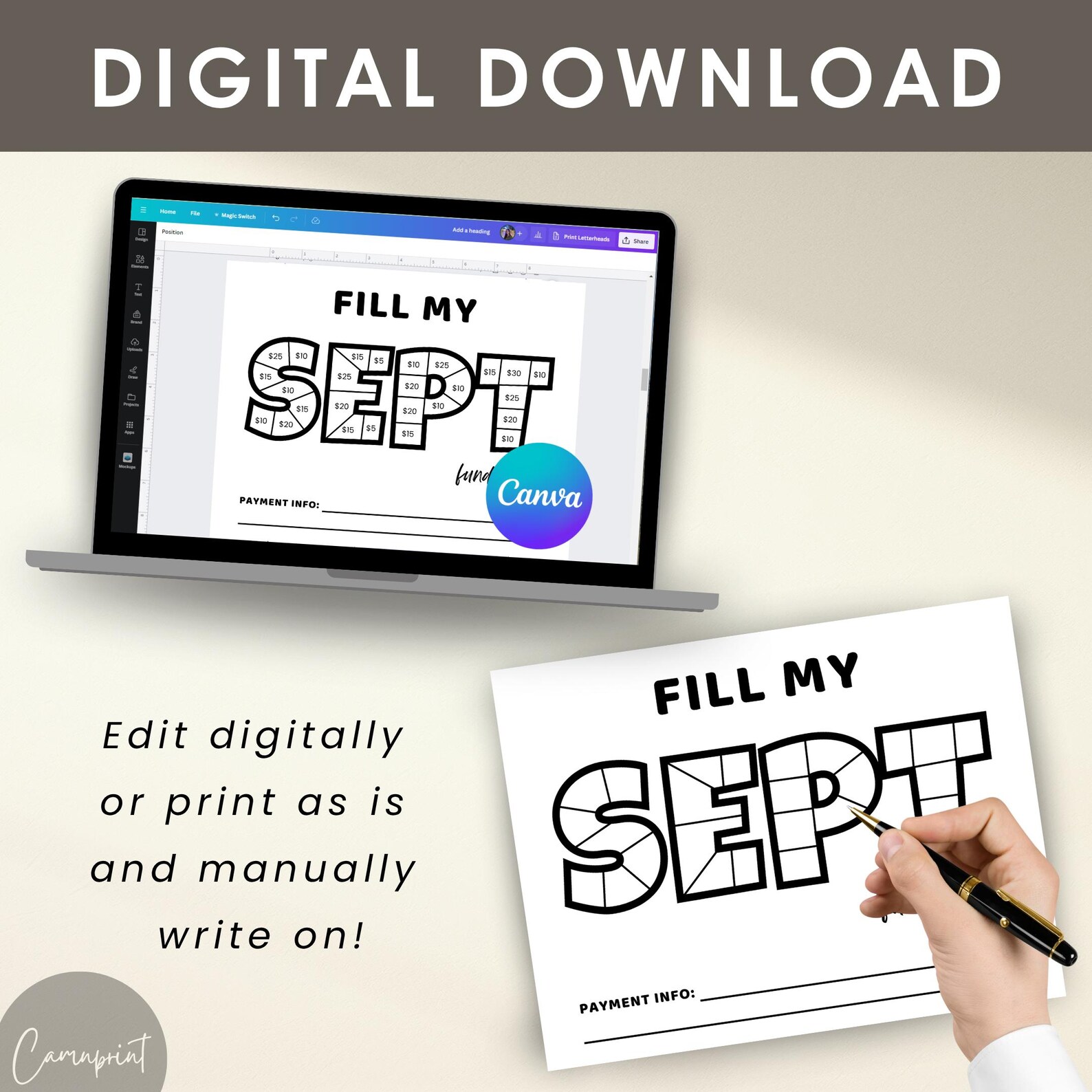 Fill My Month September Fundraiser Black Out Board, September Calendar ...